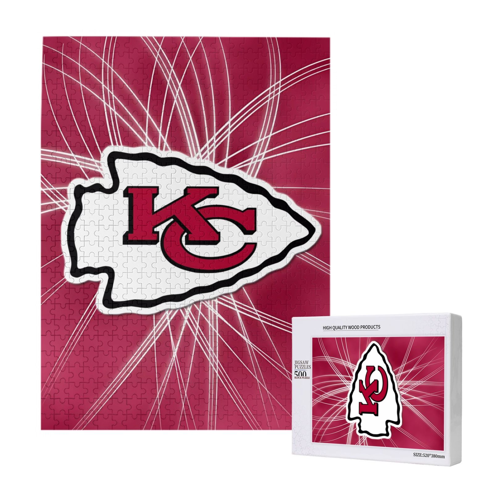 KC Chiefss Football Team Theme Jigsaw Puzzle Adult Jigsaw Puzzle ...