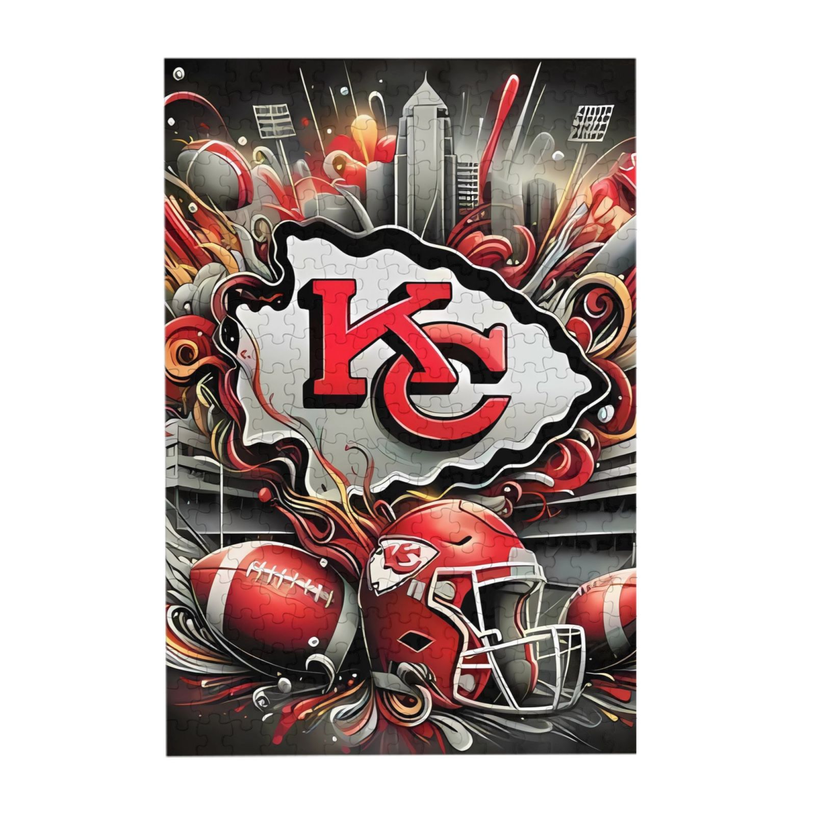 KC Chiefss Football Team Theme Jigsaw Puzzle Adult Jigsaw Puzzle ...