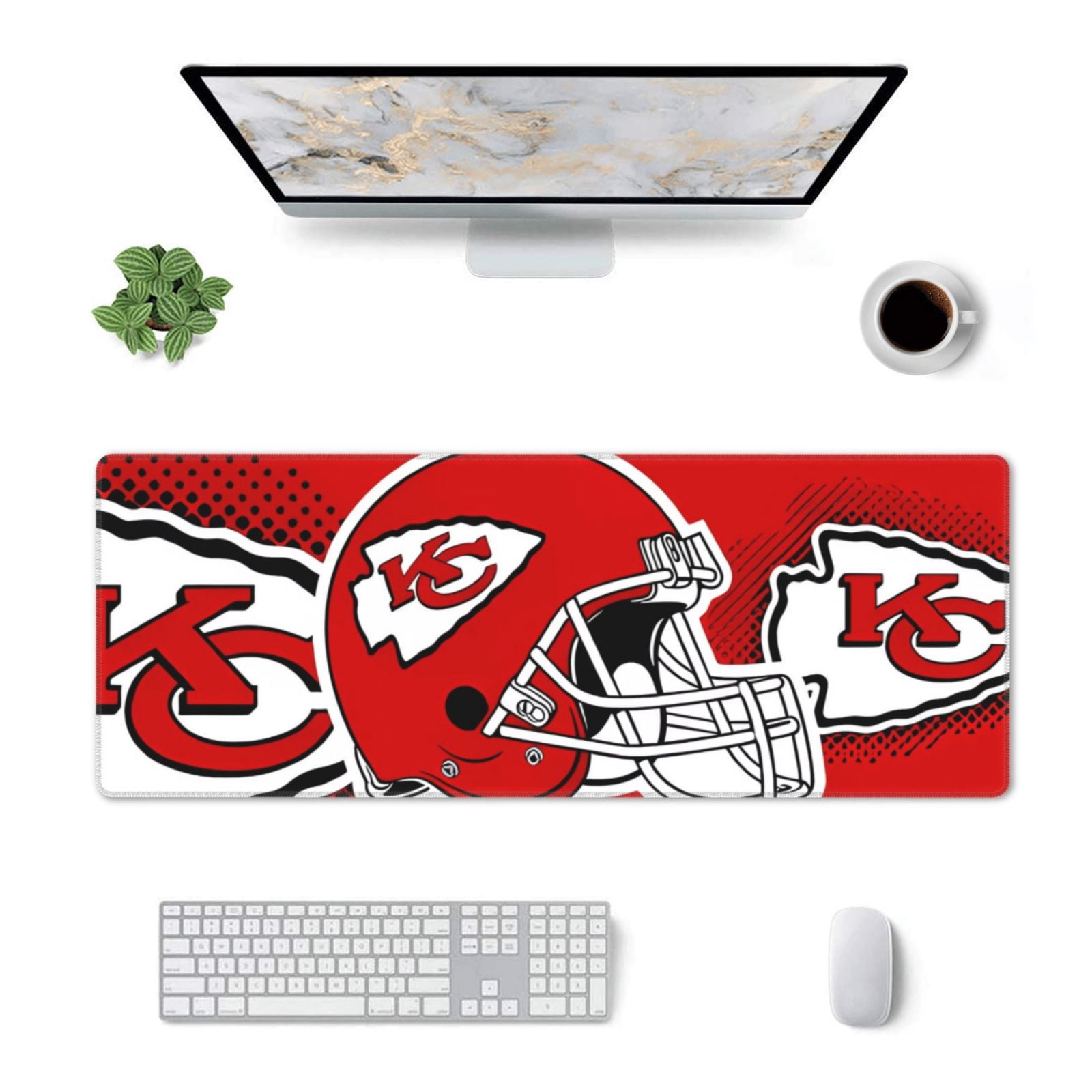 KC Chiefss Football Team Theme Logo Mouse Pad, Extra Large Rubber ...