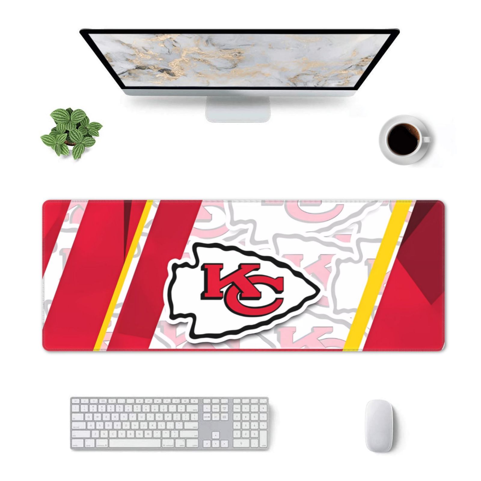 KC Chiefss Football Team Theme Logo Mouse Pad, Extra Large Rubber ...