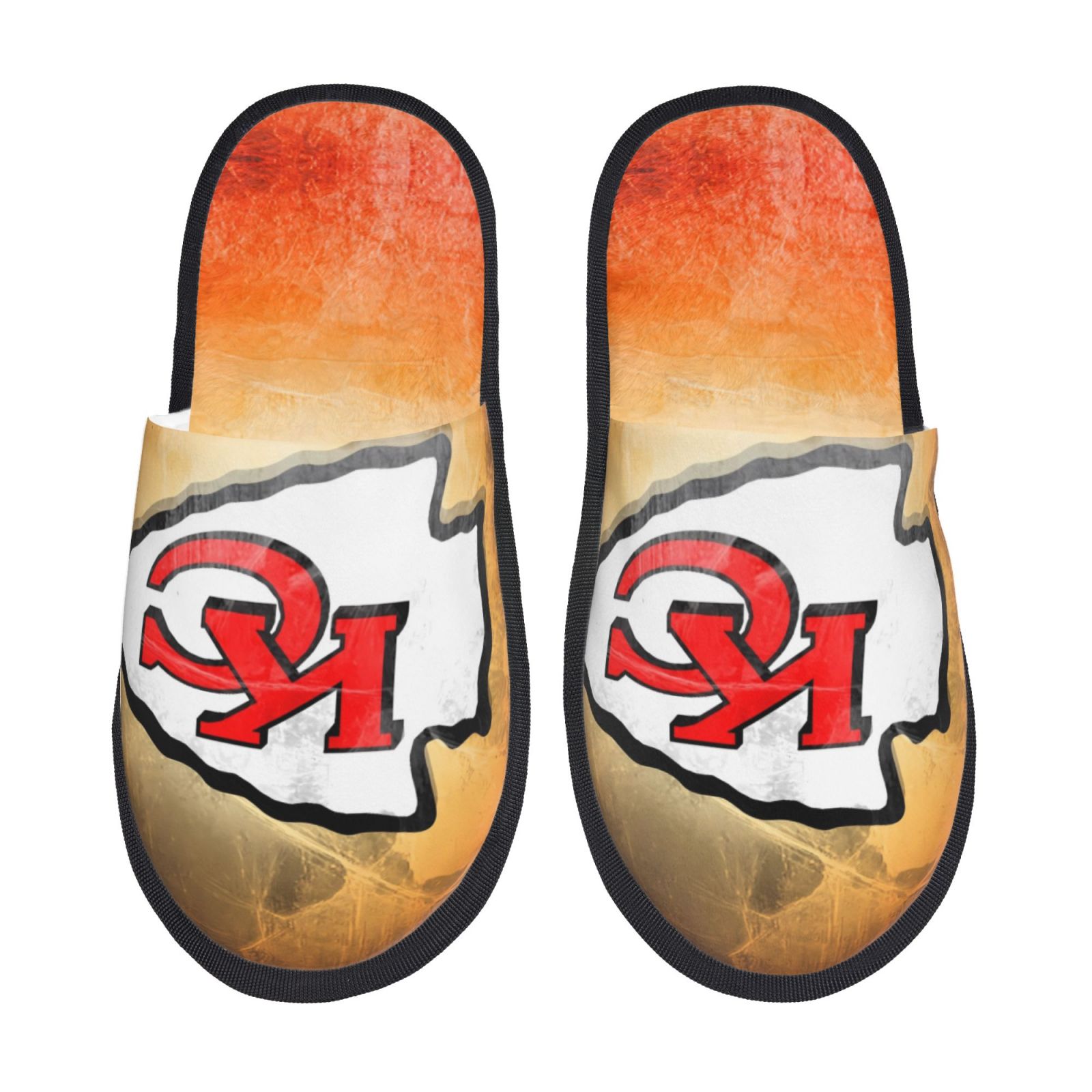 KC Chiefss Football Team Themed Custom Plush Slippers, Soft and Warm ...
