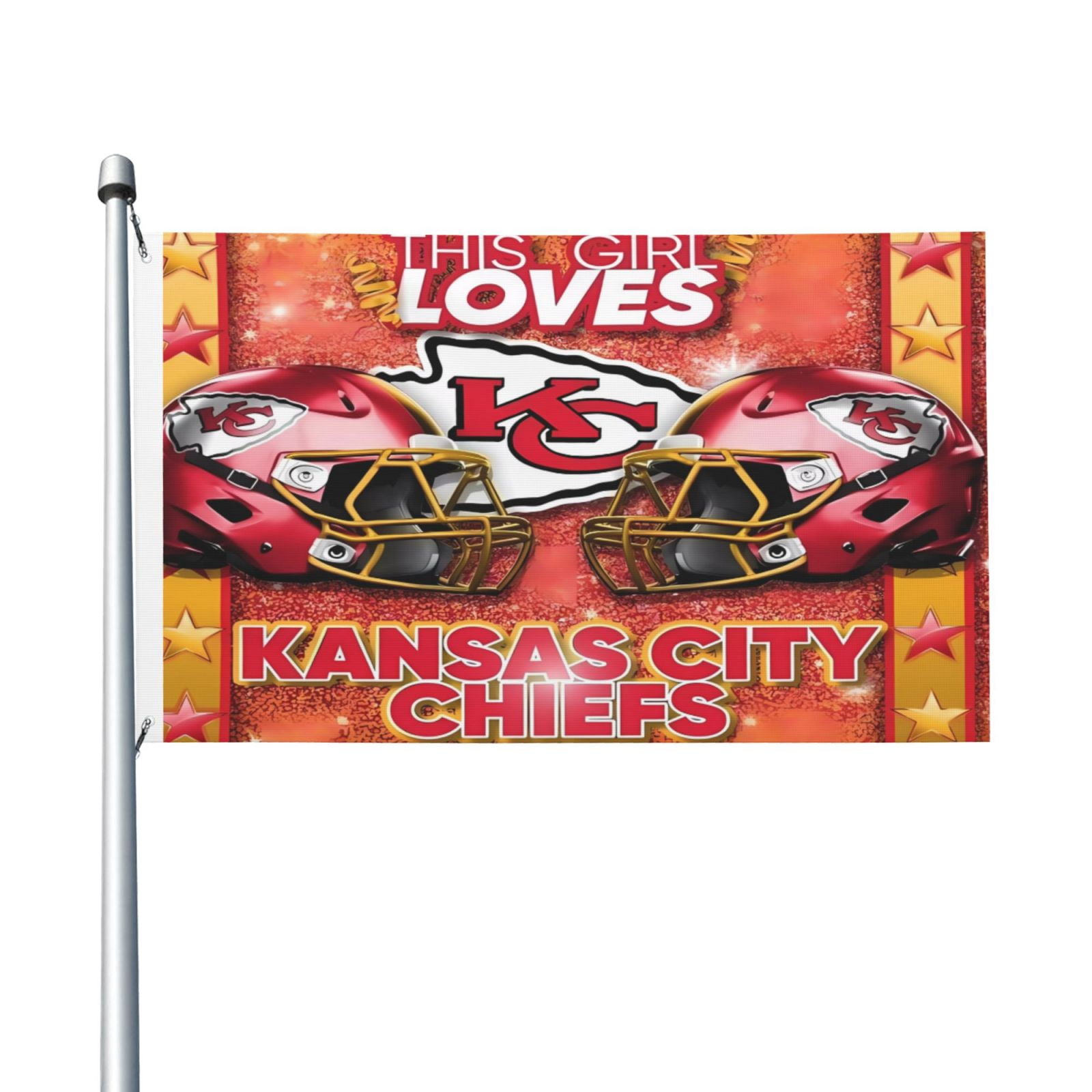 KC Chiefss Football team double-sided flag 3x5FT, garden hanging flag ...