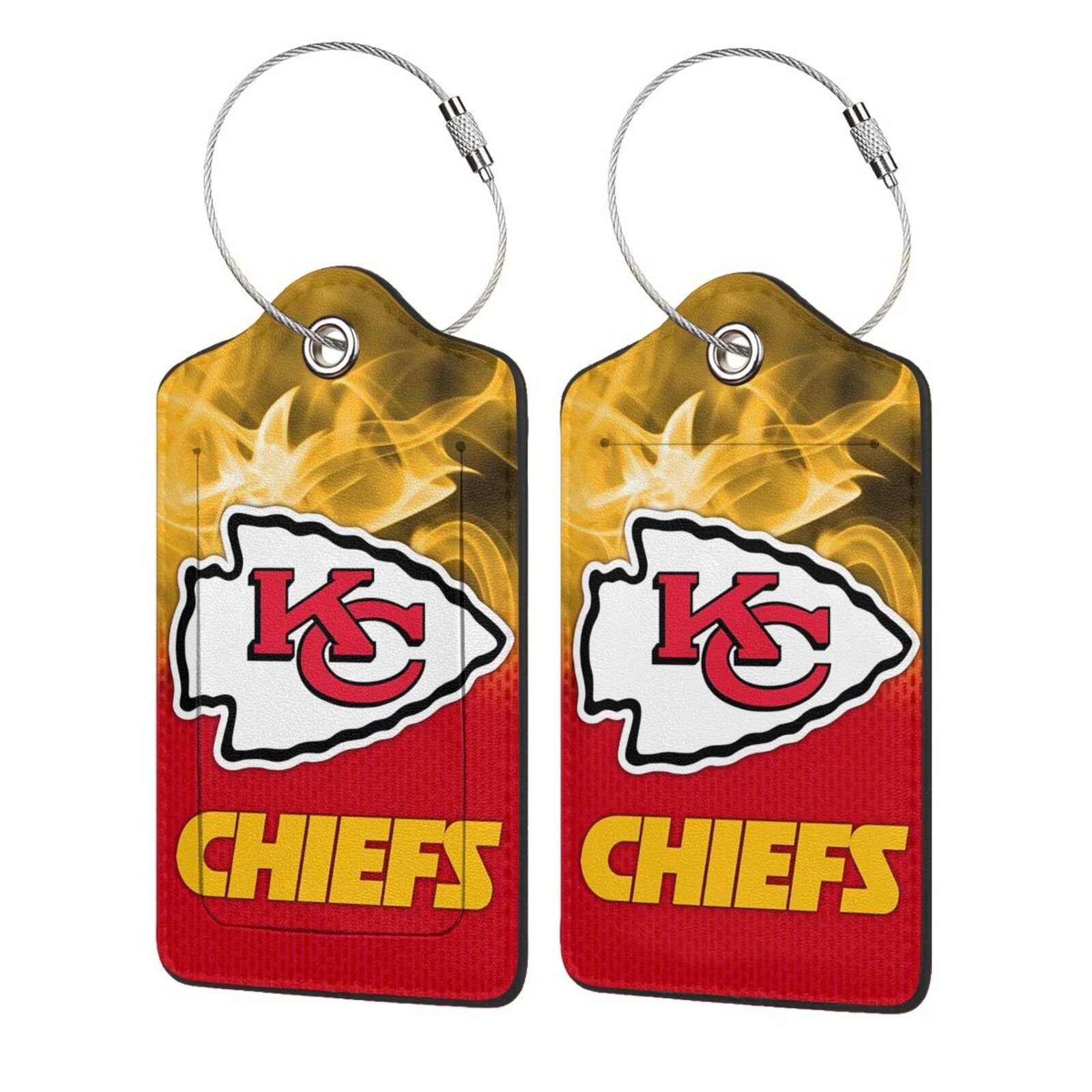 KC_Chiefss Leather Luggage Tag Leather Suitcase Baggage Tags Luggage ...