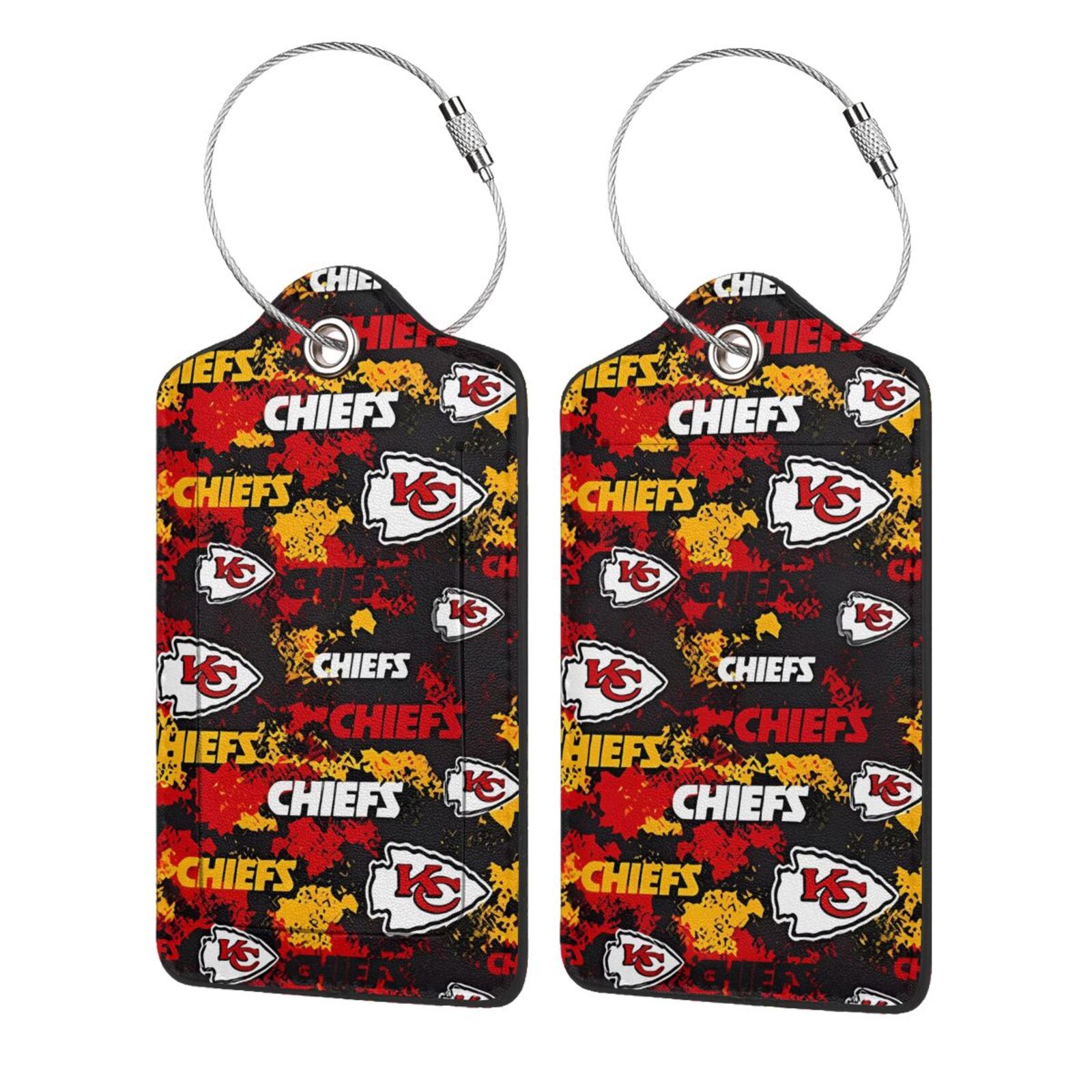 KC_Chiefss Leather Luggage Tag Leather Suitcase Baggage Tags Luggage ...