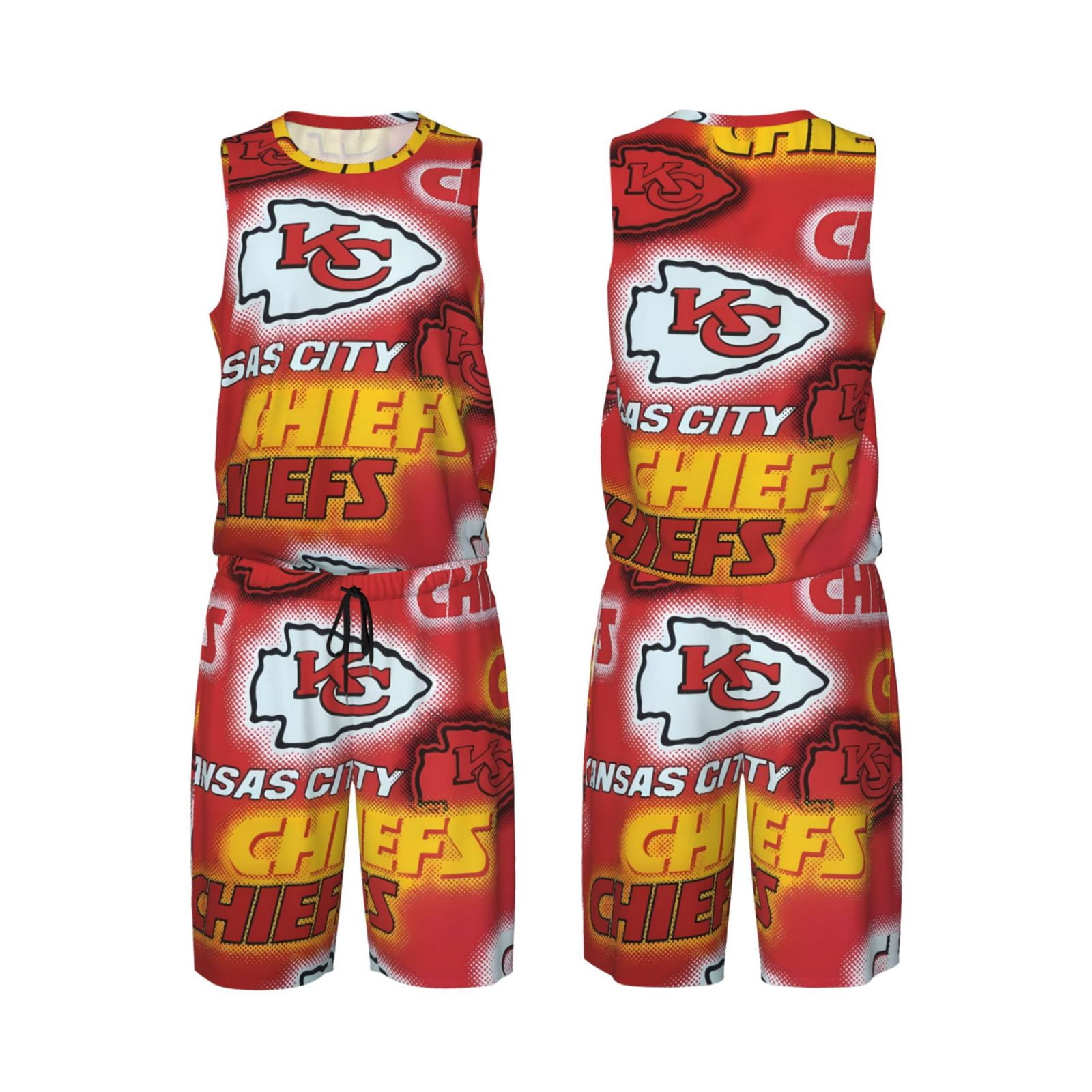 KC_Chiefss Men’s Basketball Uniform Set Men Basketball Jersey and ...