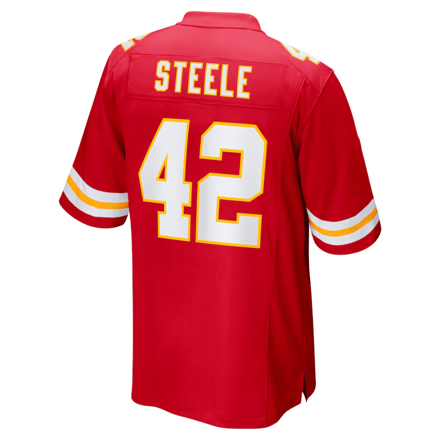 KC Chiefss Men's Home Limited Carson Steele#42 Fans short sleeve Game ...