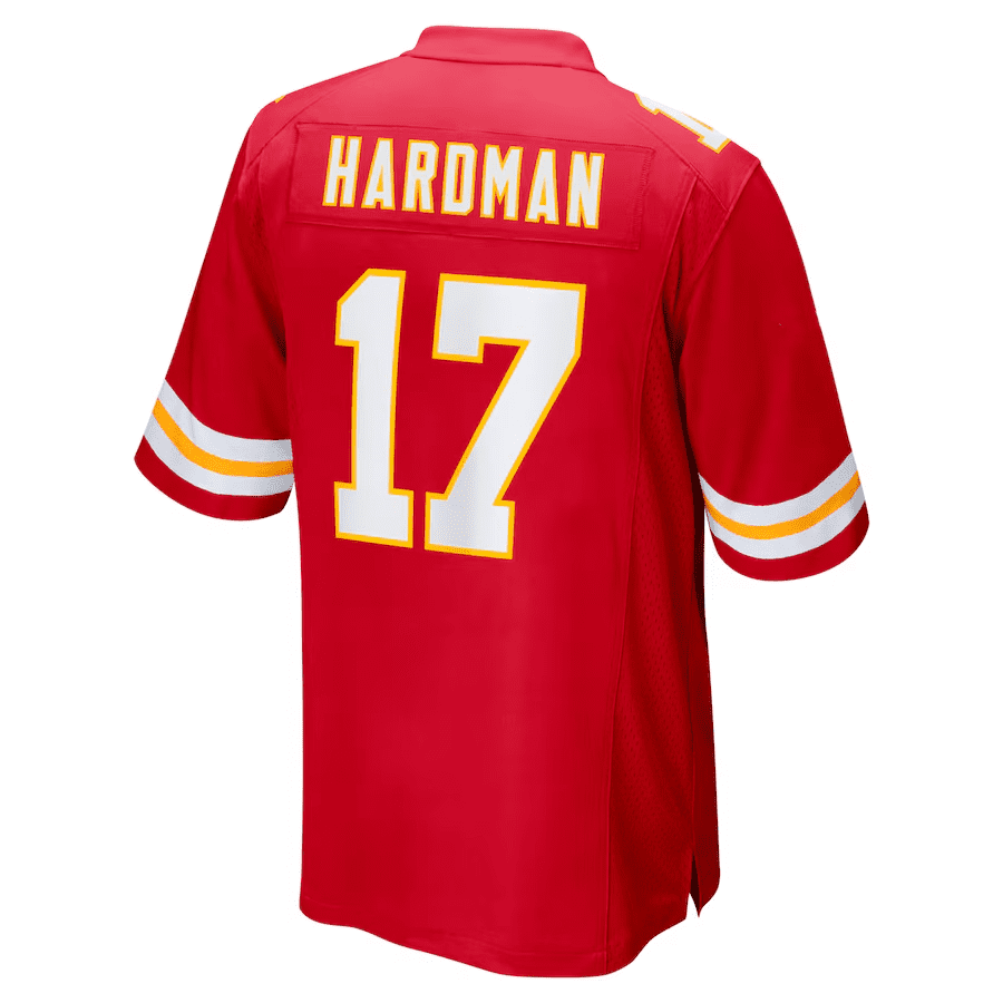KC Chiefss Men's Home Limited Mecole Hardman#17 Fans short sleeve Game Jersey World Series 2024 ...