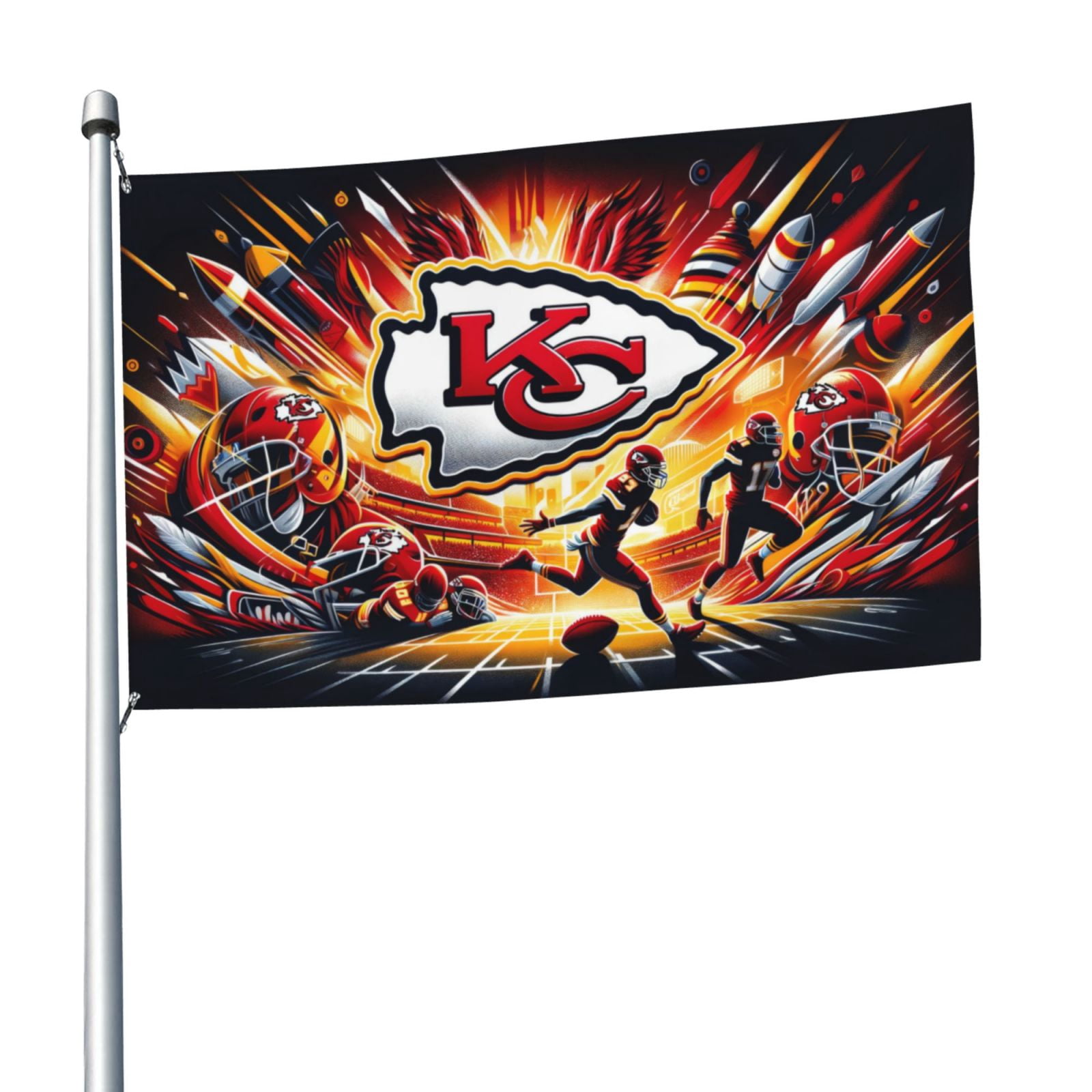 KC Chiefss Professional Football Team Flag 5x8ft Garden Flag Soccer ...