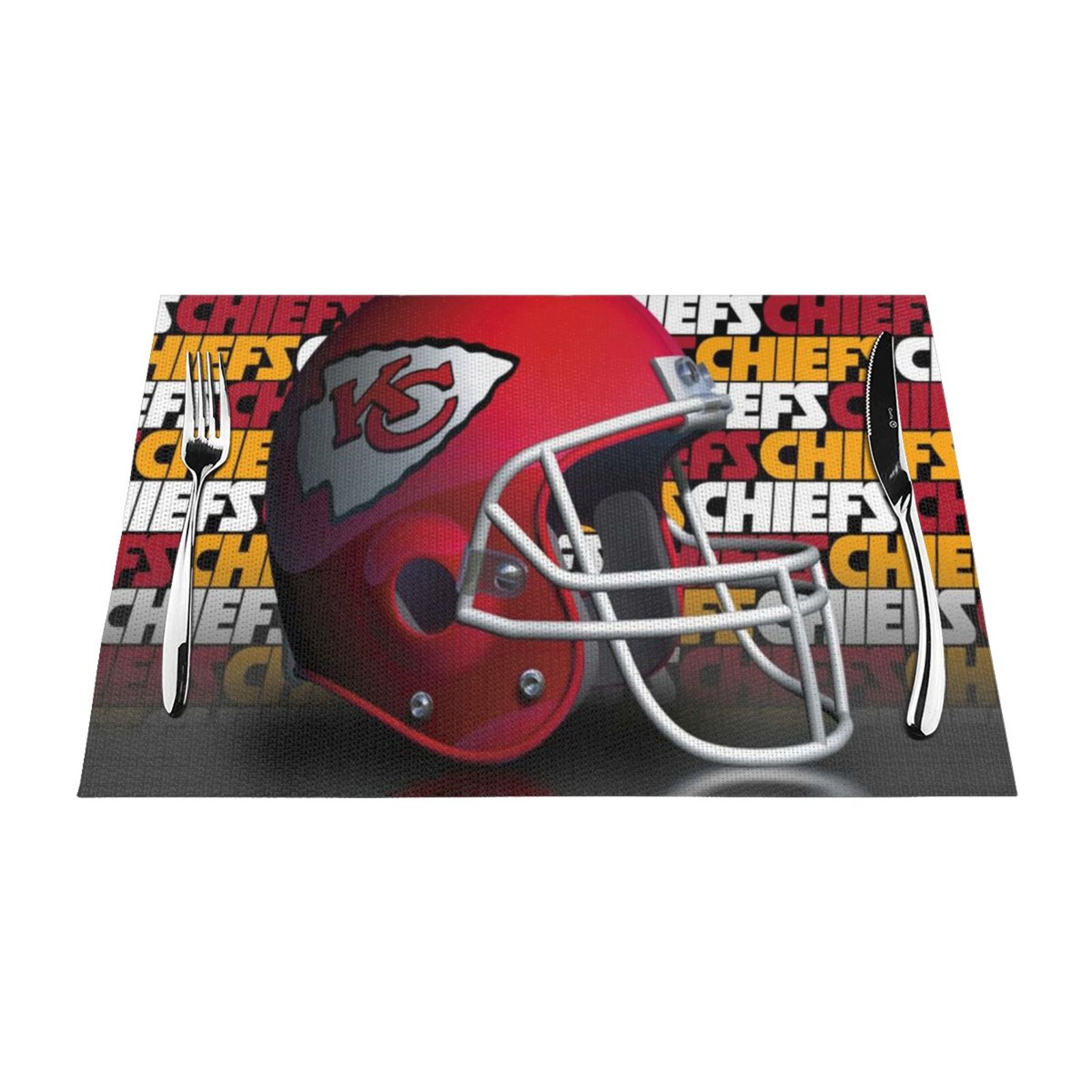 KC Chiefss Team Pvc Woven Placemat 12x18in (1 Piece Pack, 4 Piece Pack ...