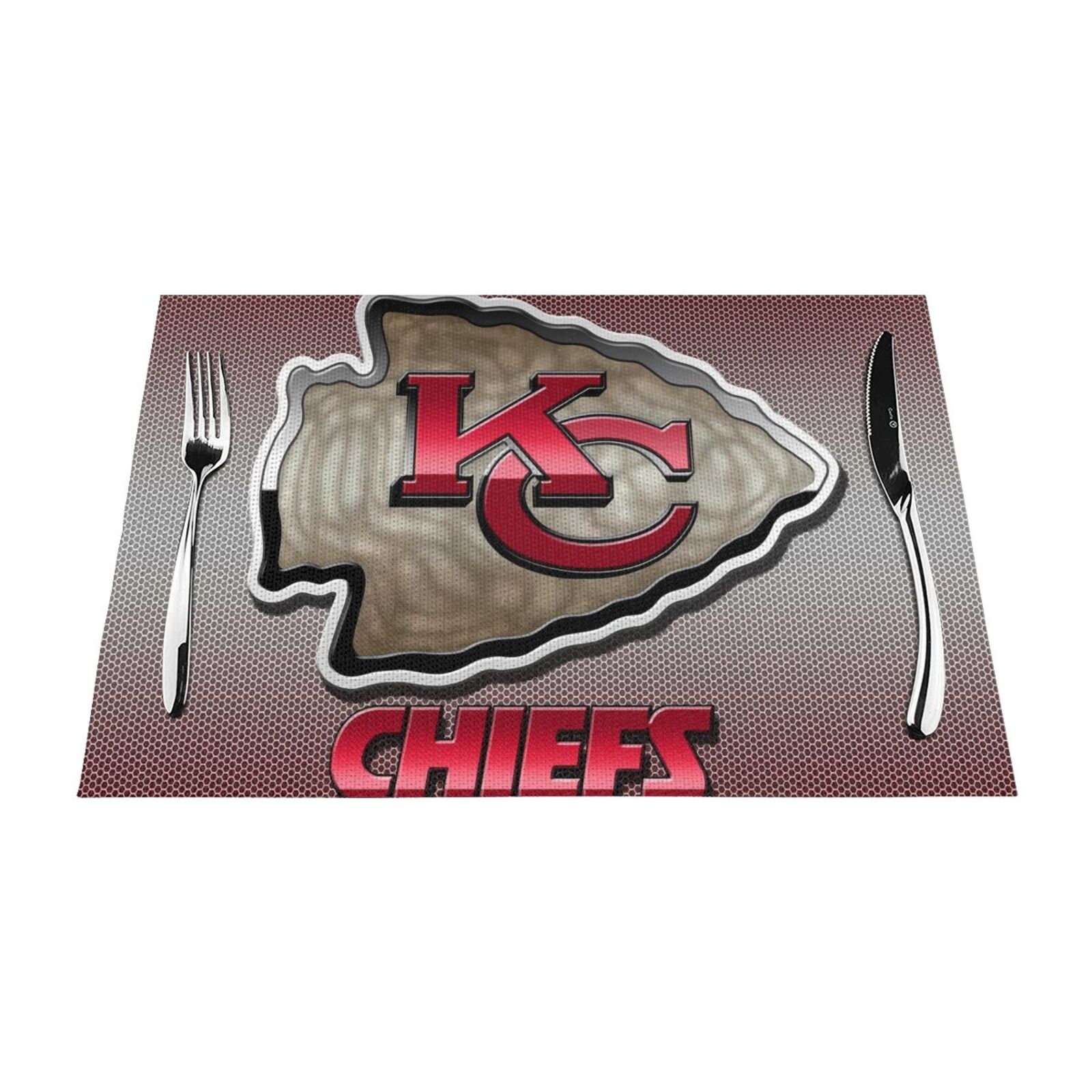 KC Chiefss Team Pvc Woven Placemat 12x18in (1 Piece Pack, 4 Piece Pack ...
