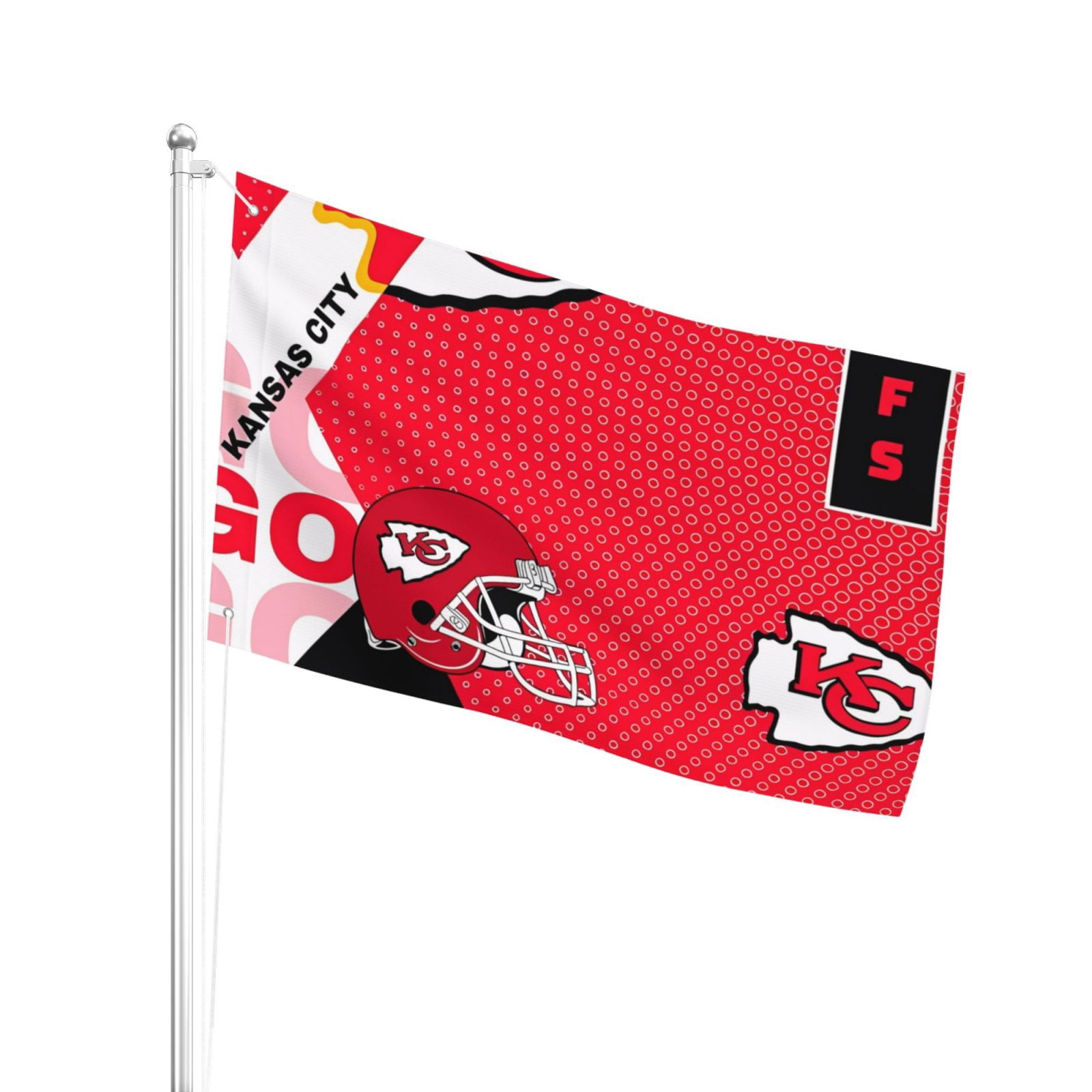 KC_Chiefss Three Layer personalized Double Sided Flag Football Fans ...