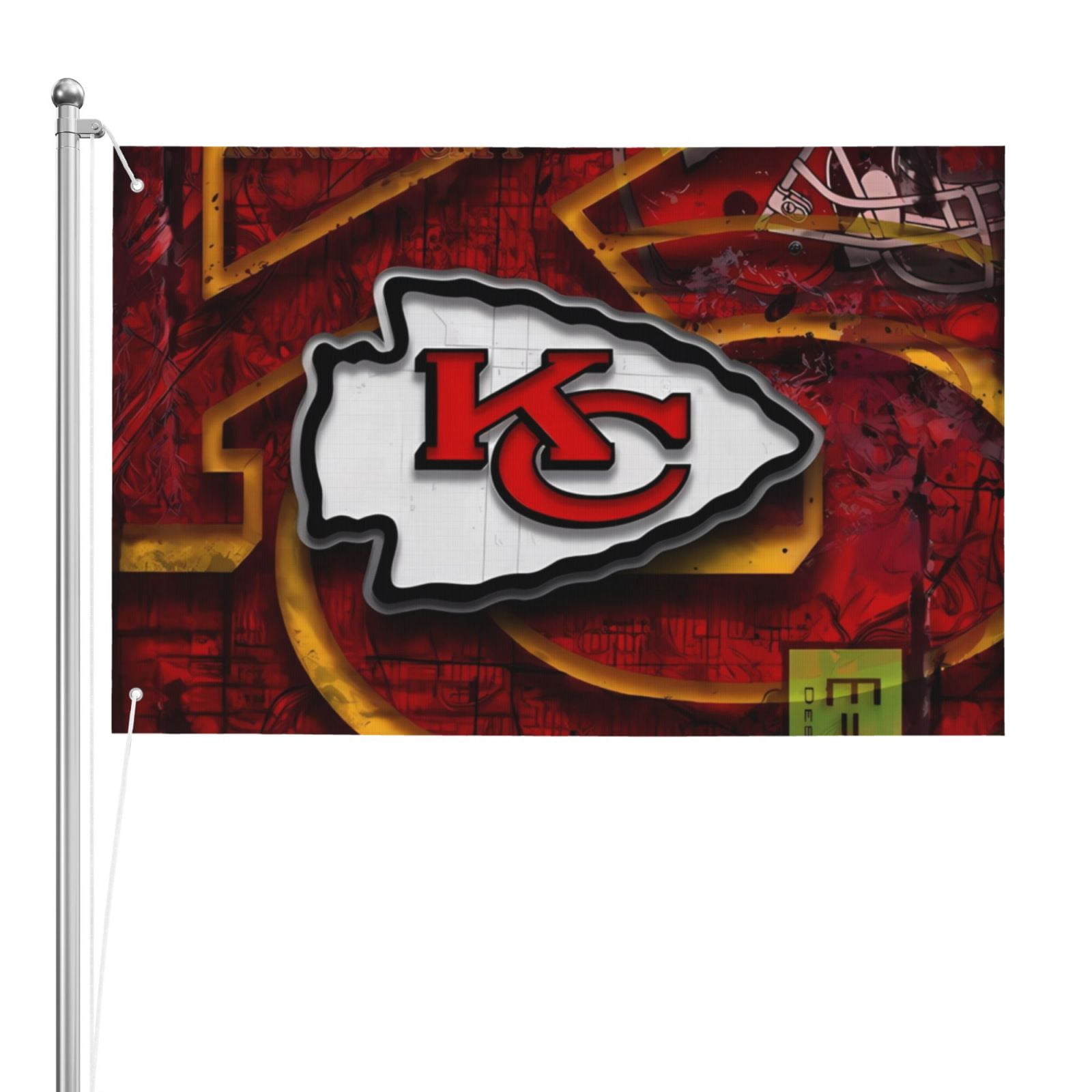 KC_Chiefss Three Layer personalized Double Sided Flag Football Fans ...