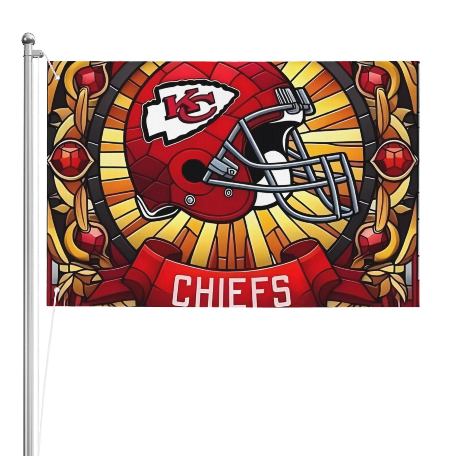 KC_Chiefss Three Layer personalized Double Sided Flag Football Fans ...