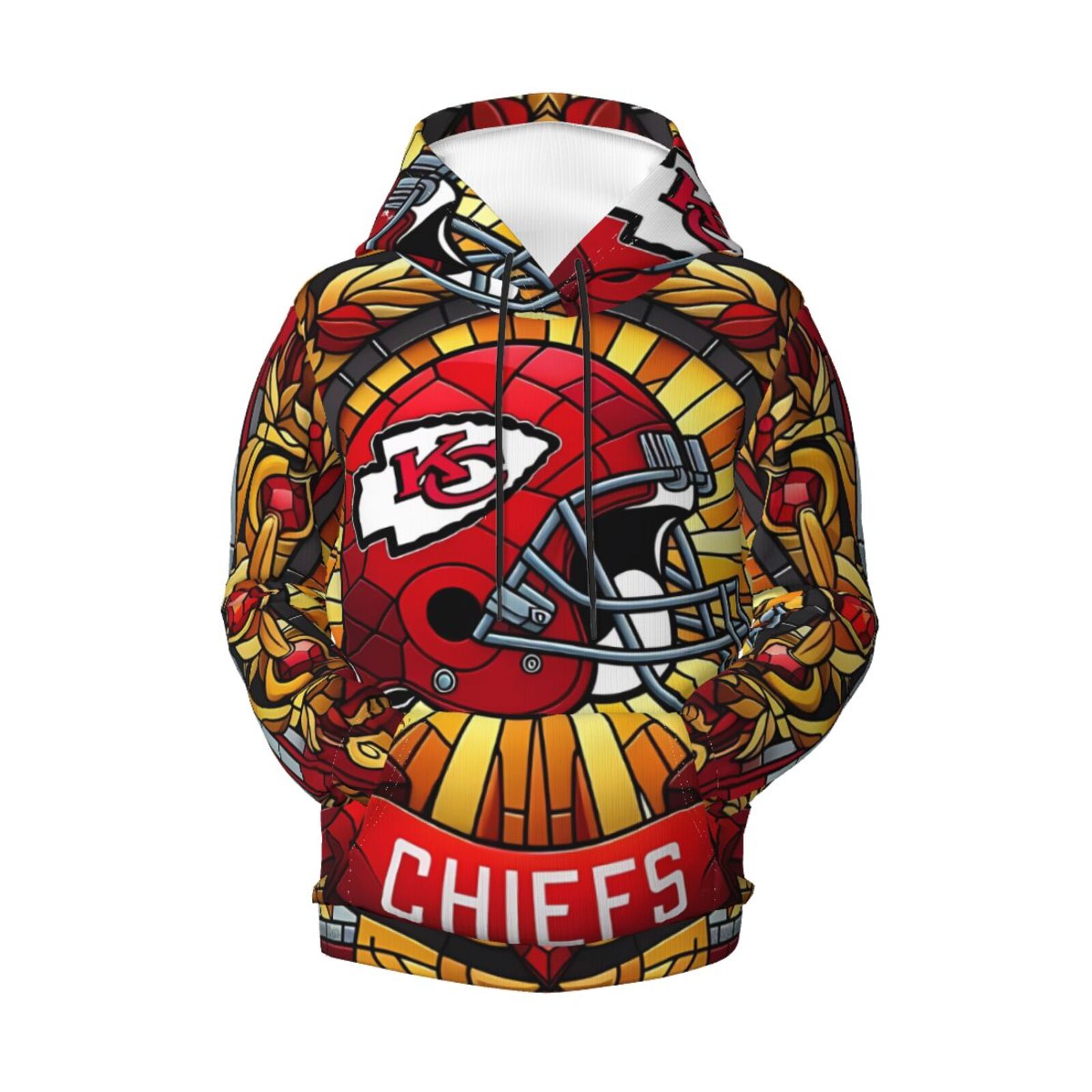 KC Chiefss Youth football fan hoodie, classic print long sleeve ...