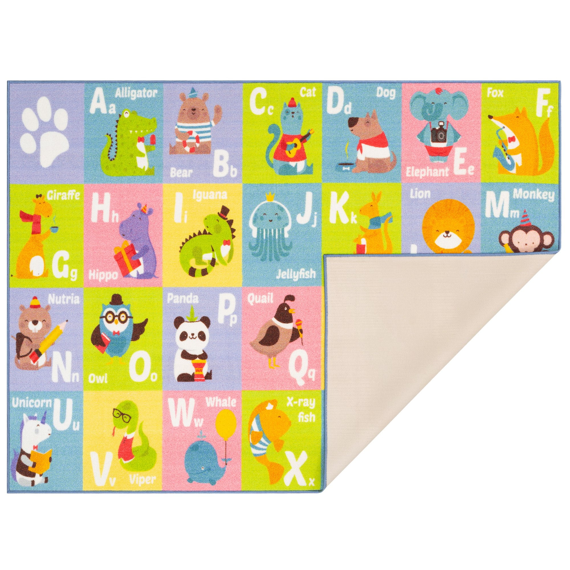 KC Cubs: Educational Rug: ABC Alphabet Animal - 8x10' Playmat ...