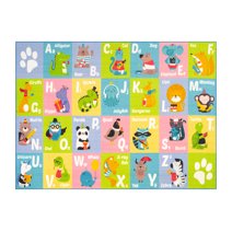 Eric Carle Elementary Pink Alphabet Kids Area Rug Pink/Blue, 35"x51 ...