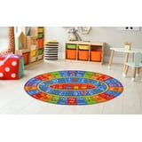 KC Cubs ABC Alphabet Numbers Shapes Rug - Educational Oval Carpet ...