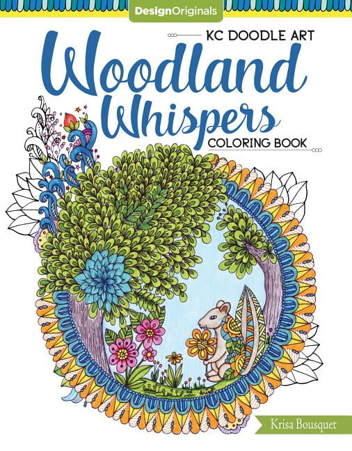 KC Doodle Art Woodland Whispers Coloring Book - Walmart.com