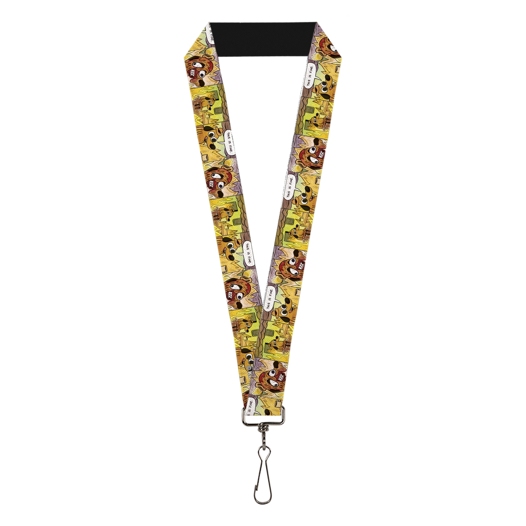 KC Green Lanyard, This Is Fine Question Hound Cafe Fire Comic Strip ...