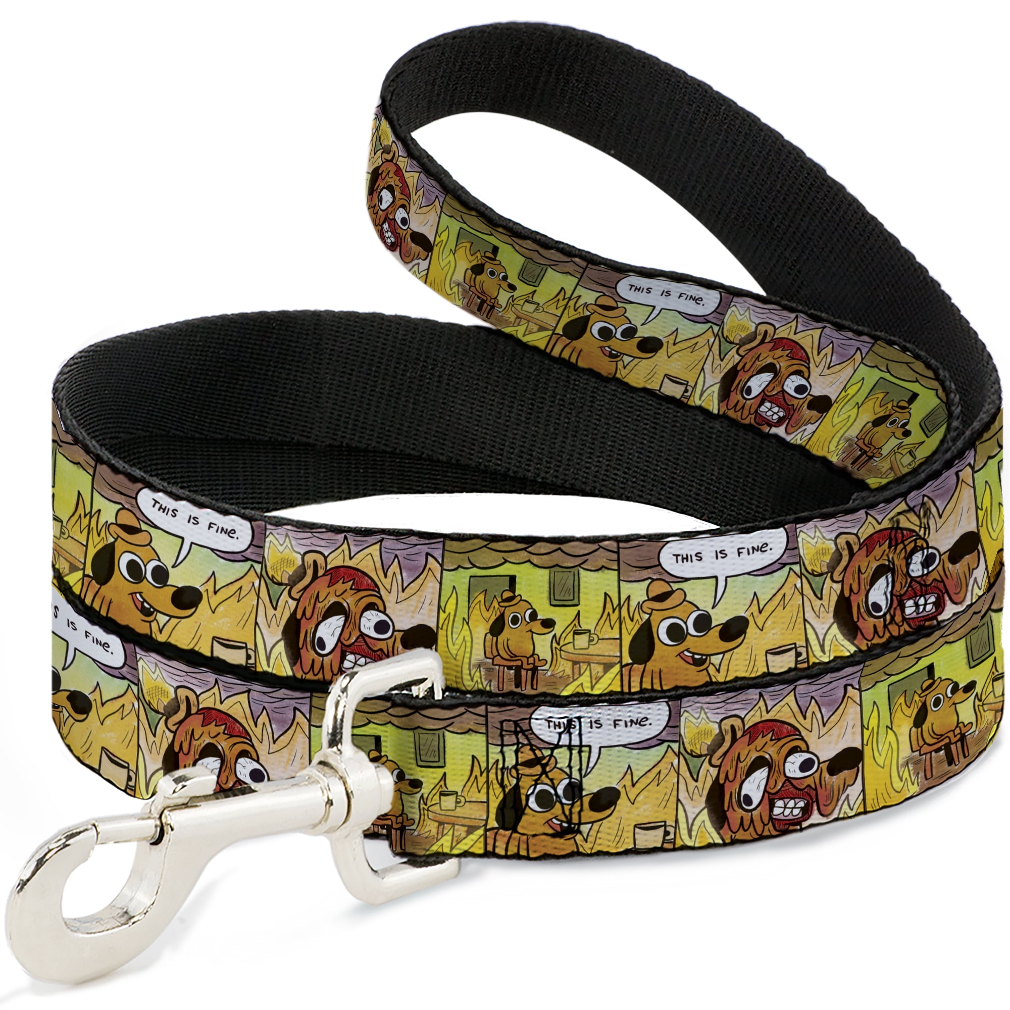 KC Green Pet Leash, Dog Leash, This Is Fine Question Hound Cafe Fire ...