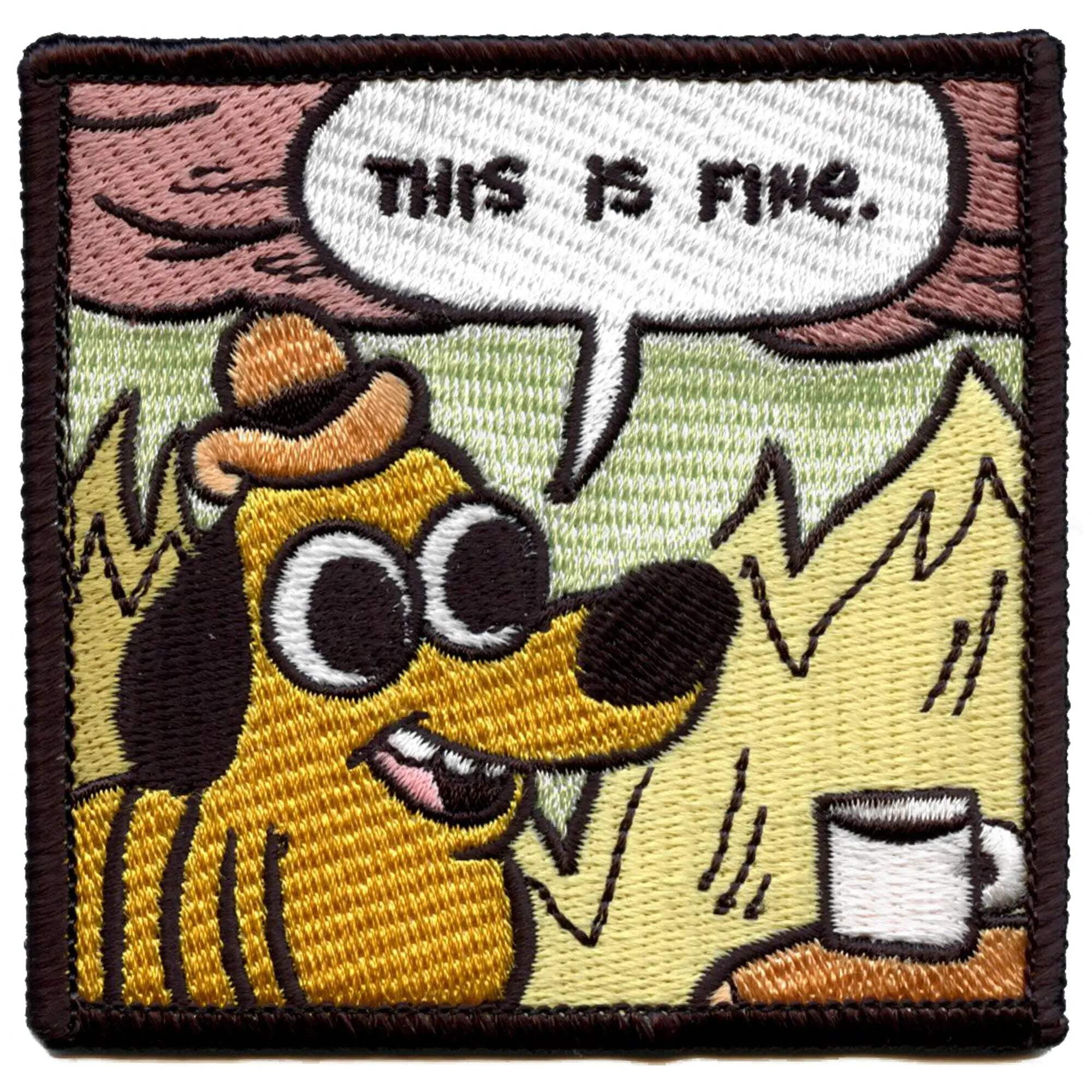 KC Green This Is Fine Patch Meme Funny Embroidered Iron On - Walmart.com