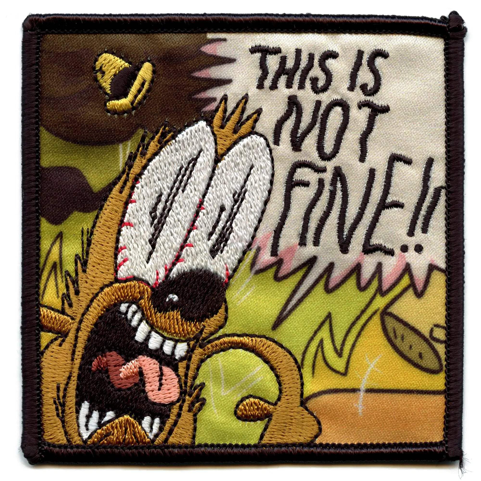 KC Green This Is NOT Fine! Patch Room On Fire Meme Funny Sublimated ...
