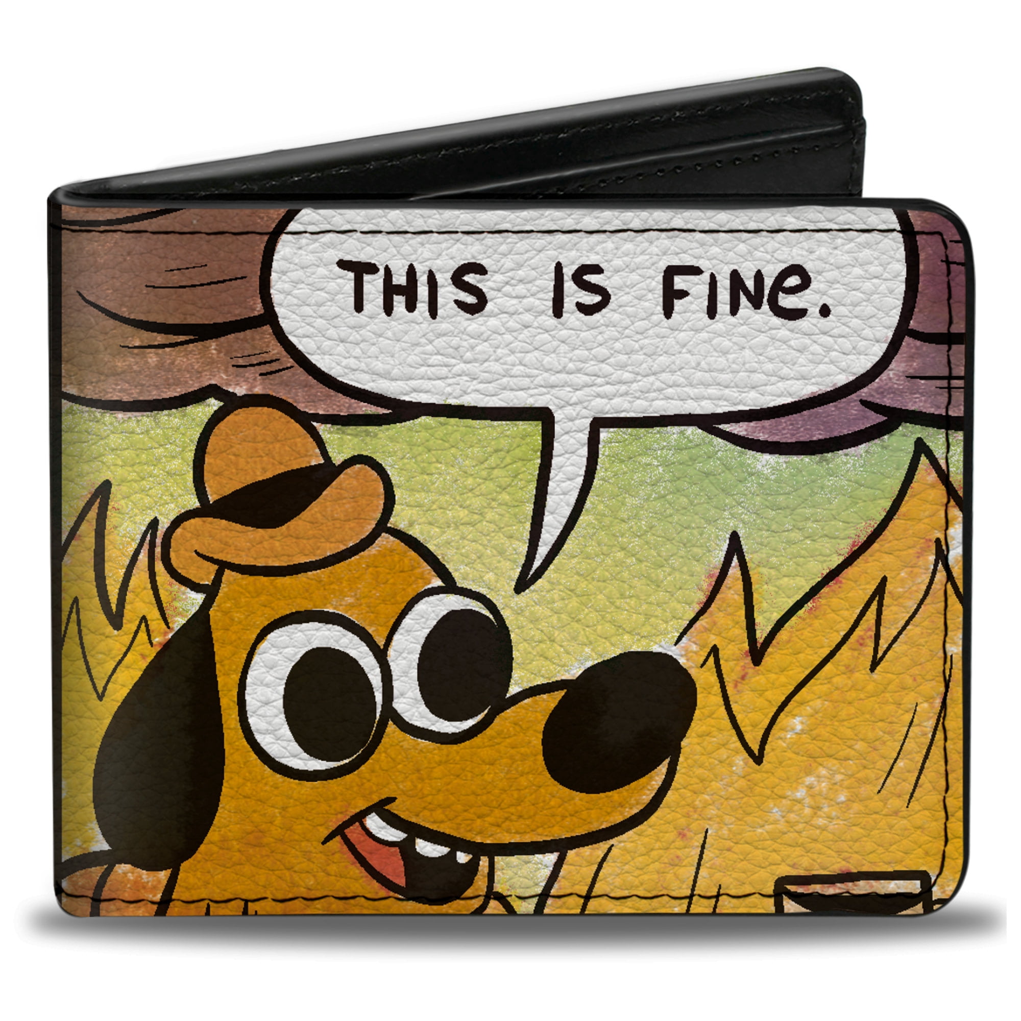KC Green Wallet, Bifold, This is Fine Question Hound Cafe Fire Comic ...