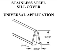 KC Hardware Large Stainless Steel Sliding Door Track Cover for Sliding ...