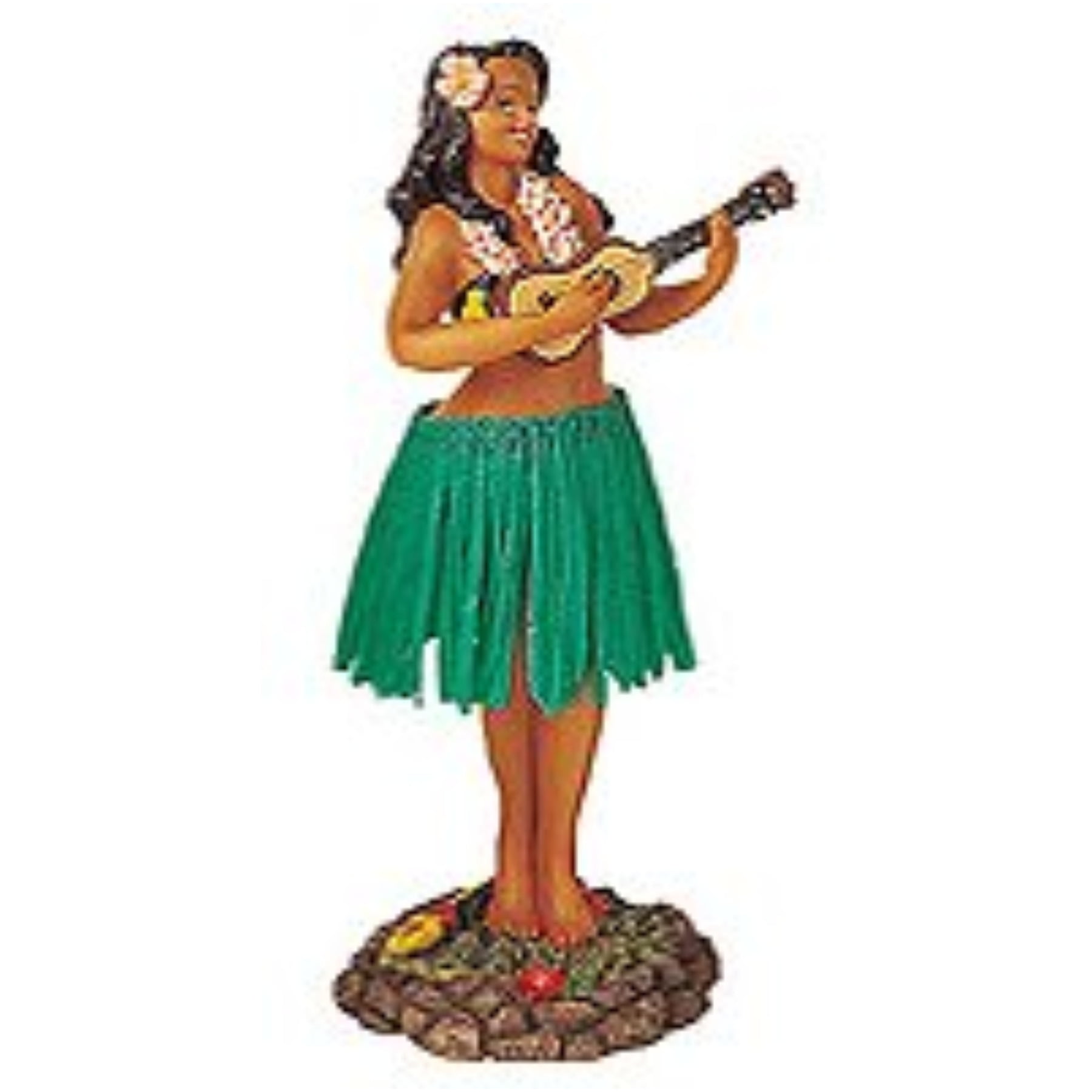KC Hawaii Leilani Dashboard Hula Doll Playing Ukulele, Green - Walmart.com