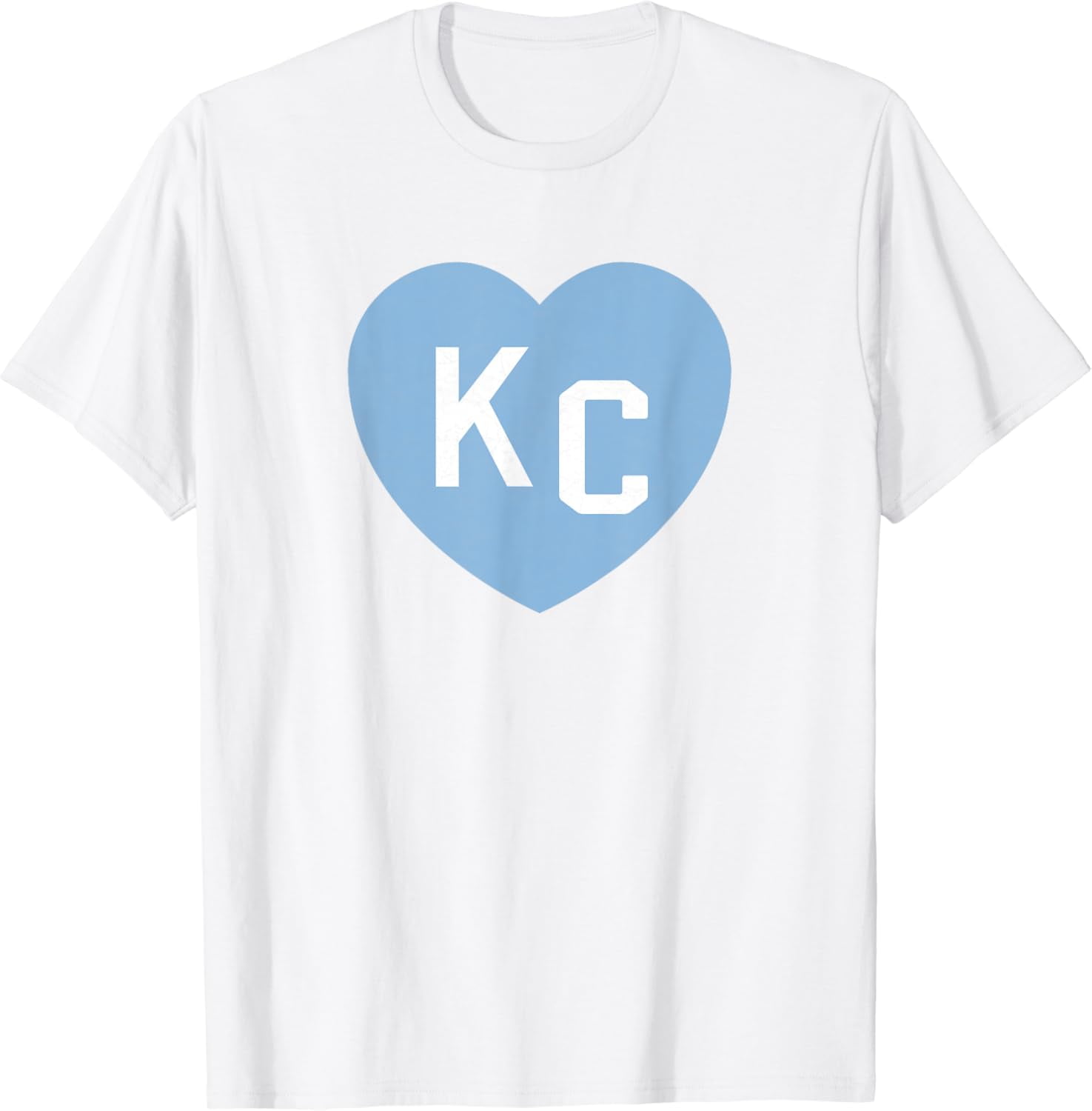 KC Heart 2-Letter KC (Kansas City) KC Love KC Powder Blue KC T-Shirt ...