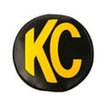 KC HiLiTES 6in. Round Soft Cover (Pair) - Black w/Yellow KC Logo ...
