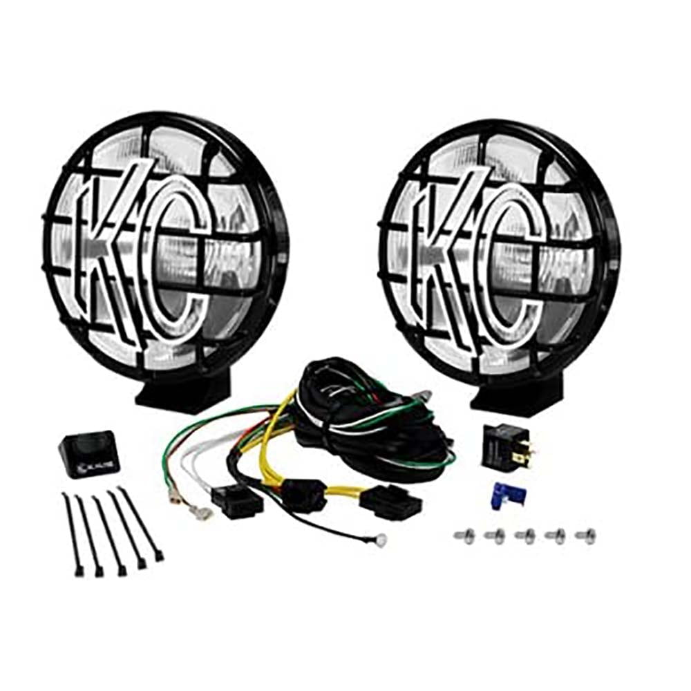 KC HiLiTES Apollo Pro Bright Vehicle Halogen Pair Driving Light System ...