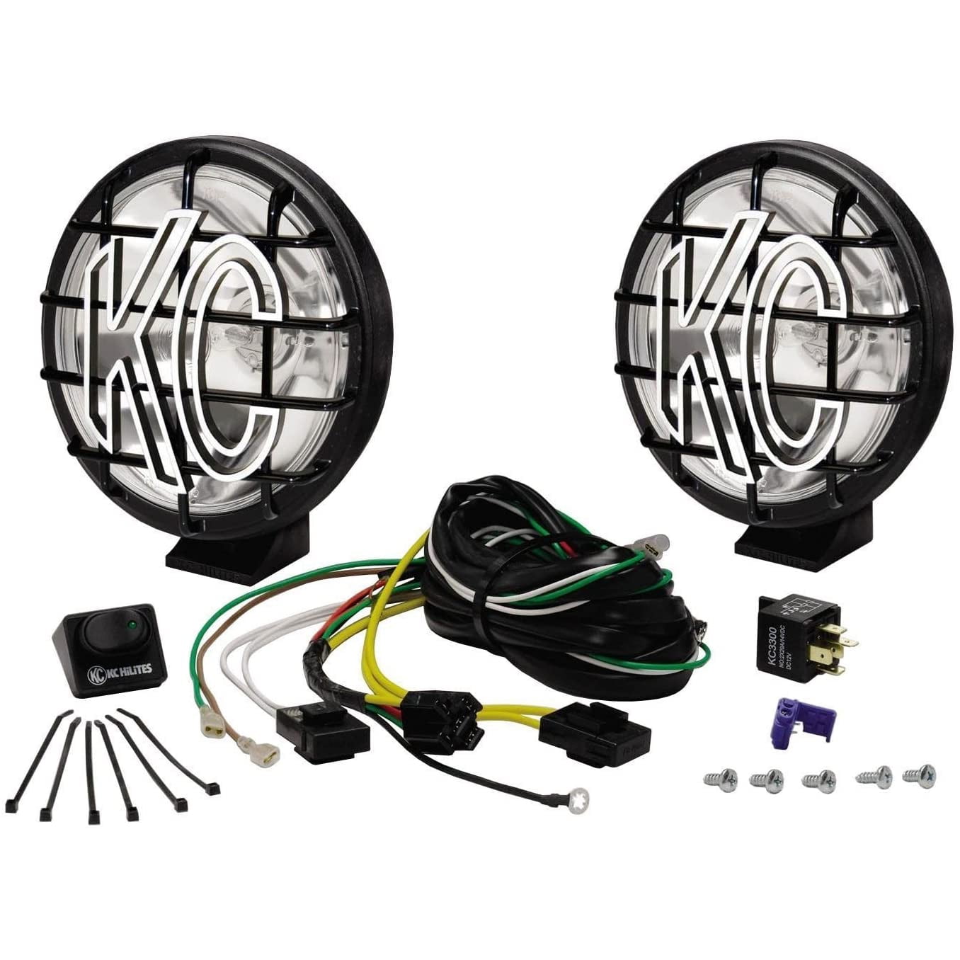 KC HiLiTES Apollo Pro Bright Vehicle Halogen Pair Spot Beam Light ...