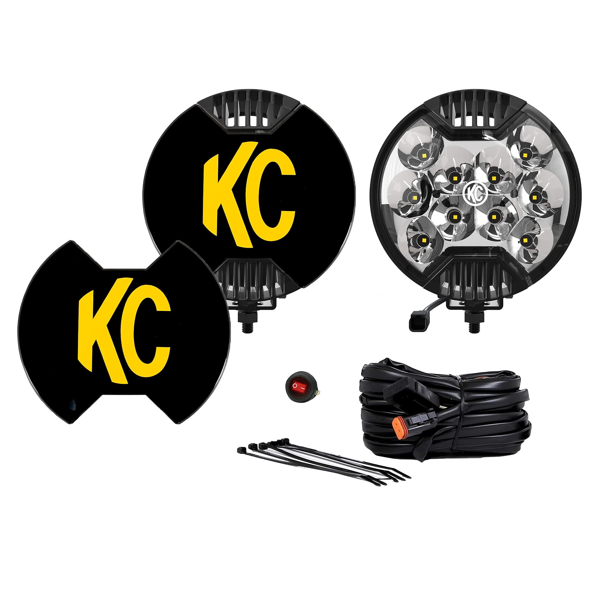 KC HiLiTES SlimLite Pro Automotive LED Spot Beam Light System for Cars ...