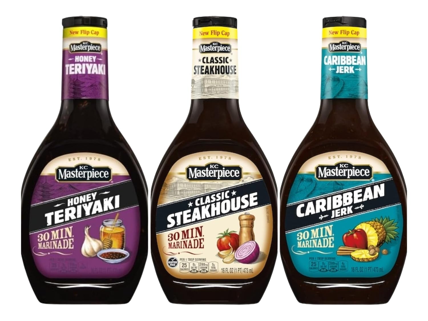 KC Masterpiece 30 Minute MSF2 Marinade Variety Flavor 3 Pack - Classic ...