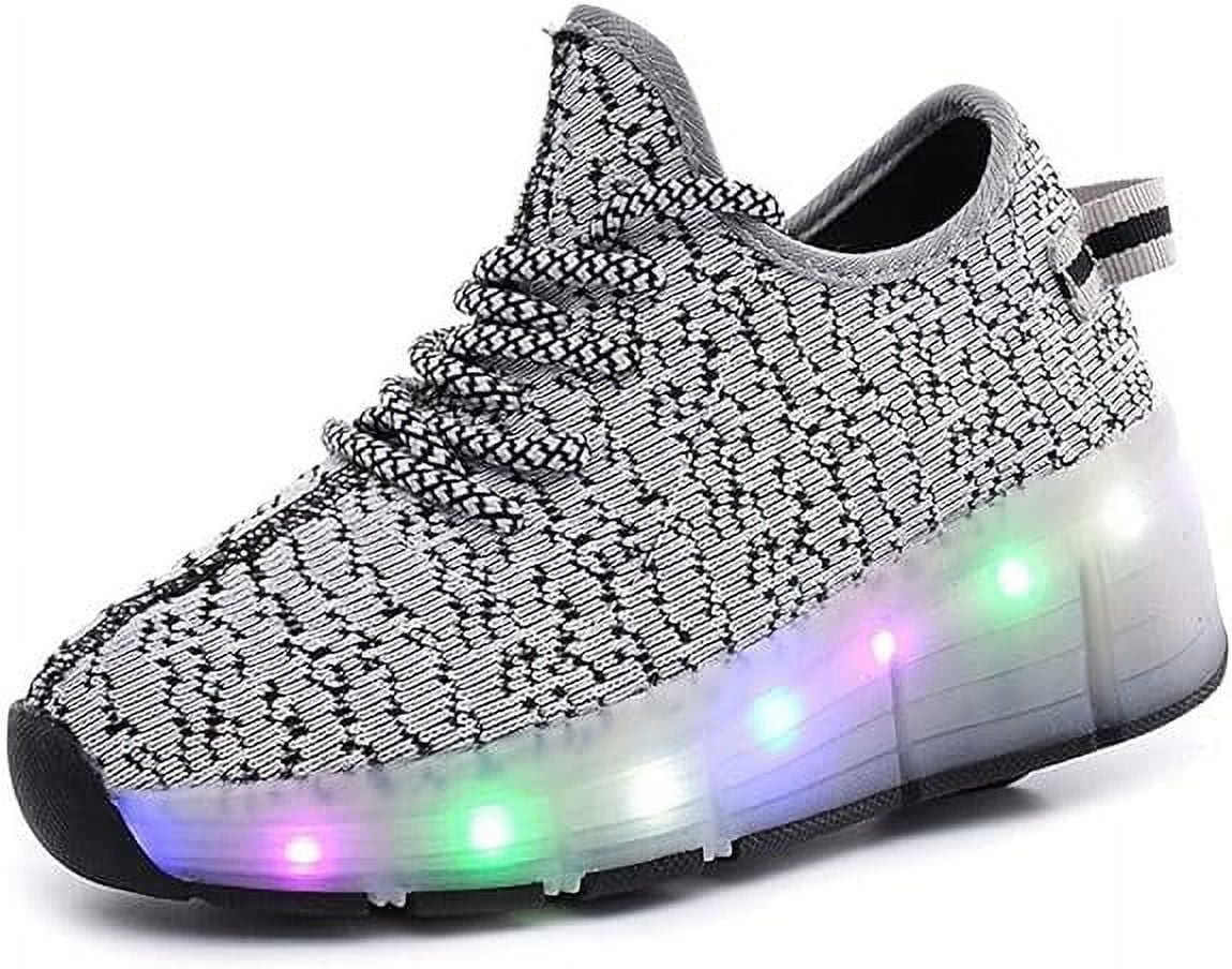 Kc Republic Kids LED Roller Shoes, Retractable Single Wheel Skates ...