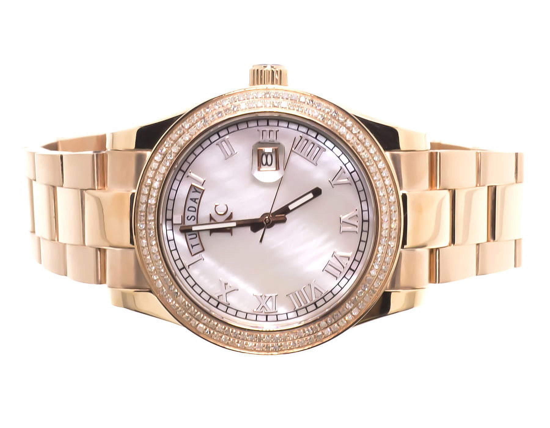KC Rose Finish Watch with MOP Dial (1.0 ct) - Walmart.com