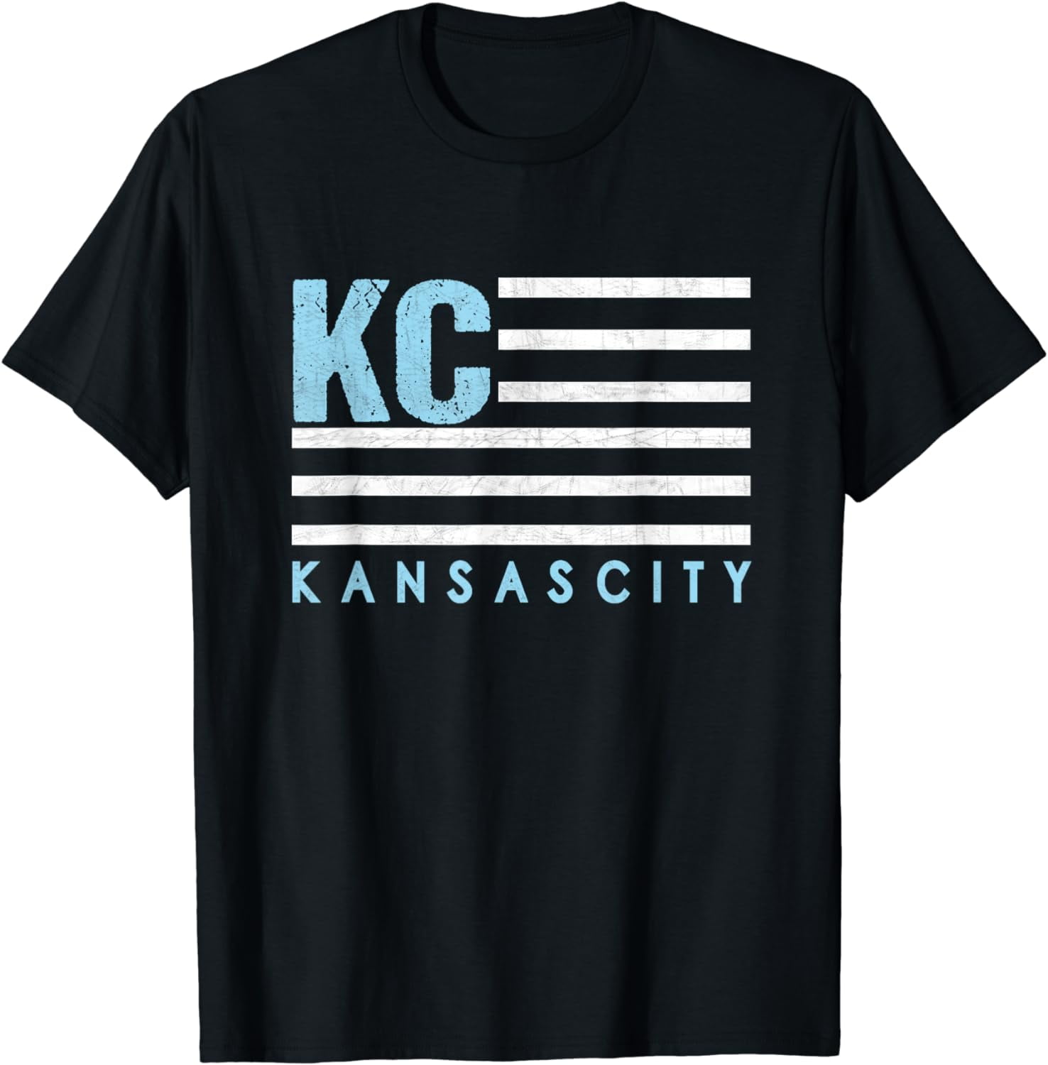 KC USA Flag Kansas City Blue & Light blue KC Usa Kansas City T-Shirt ...
