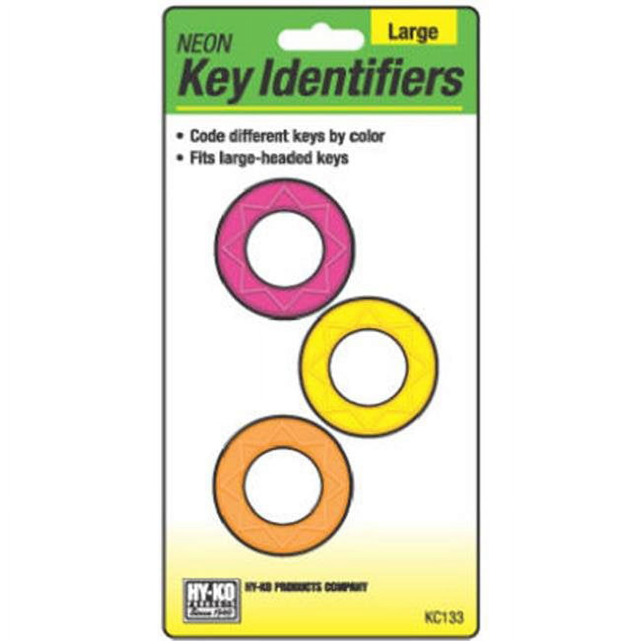 KC133 Large Key Identifier, Plastic, Assorted - Walmart.com