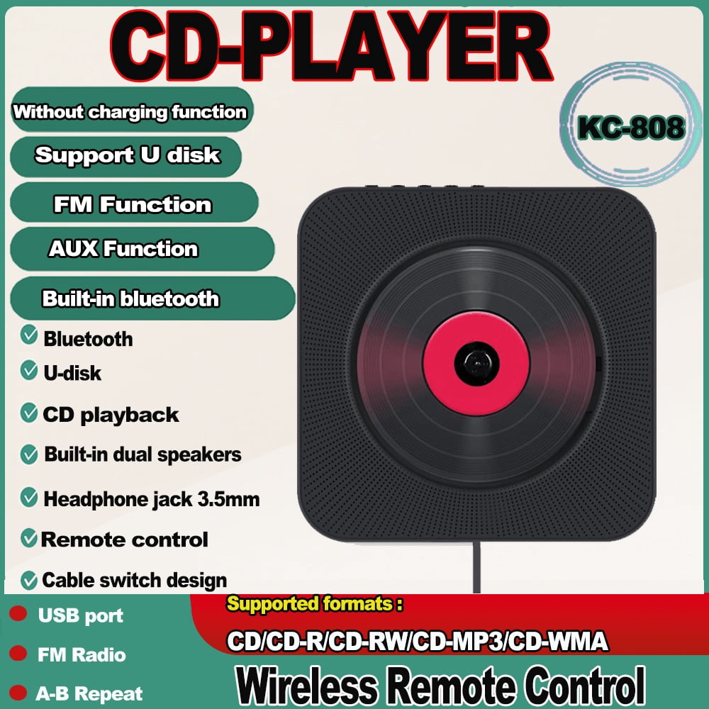 KC808 Bluetooth CD Player with LED display (Without charging function ...