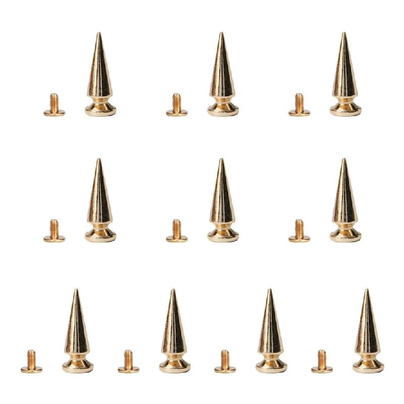 KCAHPAN 10 Set Fashion Spikes Leathercraft Rivets Belt Collar Studs ...