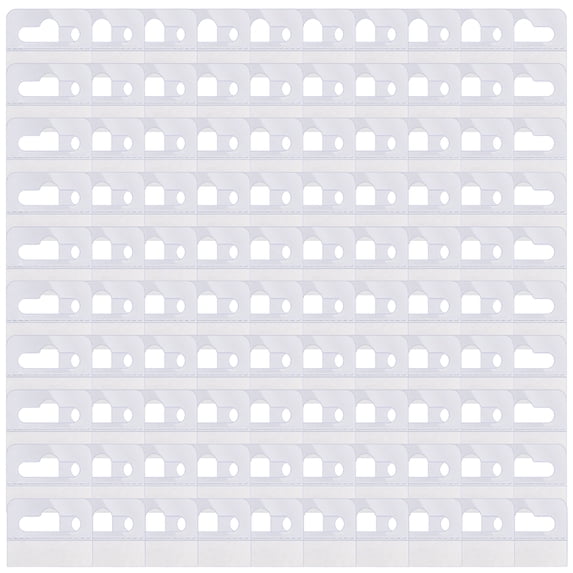 KCAHPAN 100 Pieces Transparent Clear Hanging Tabs Merchandise Package ...