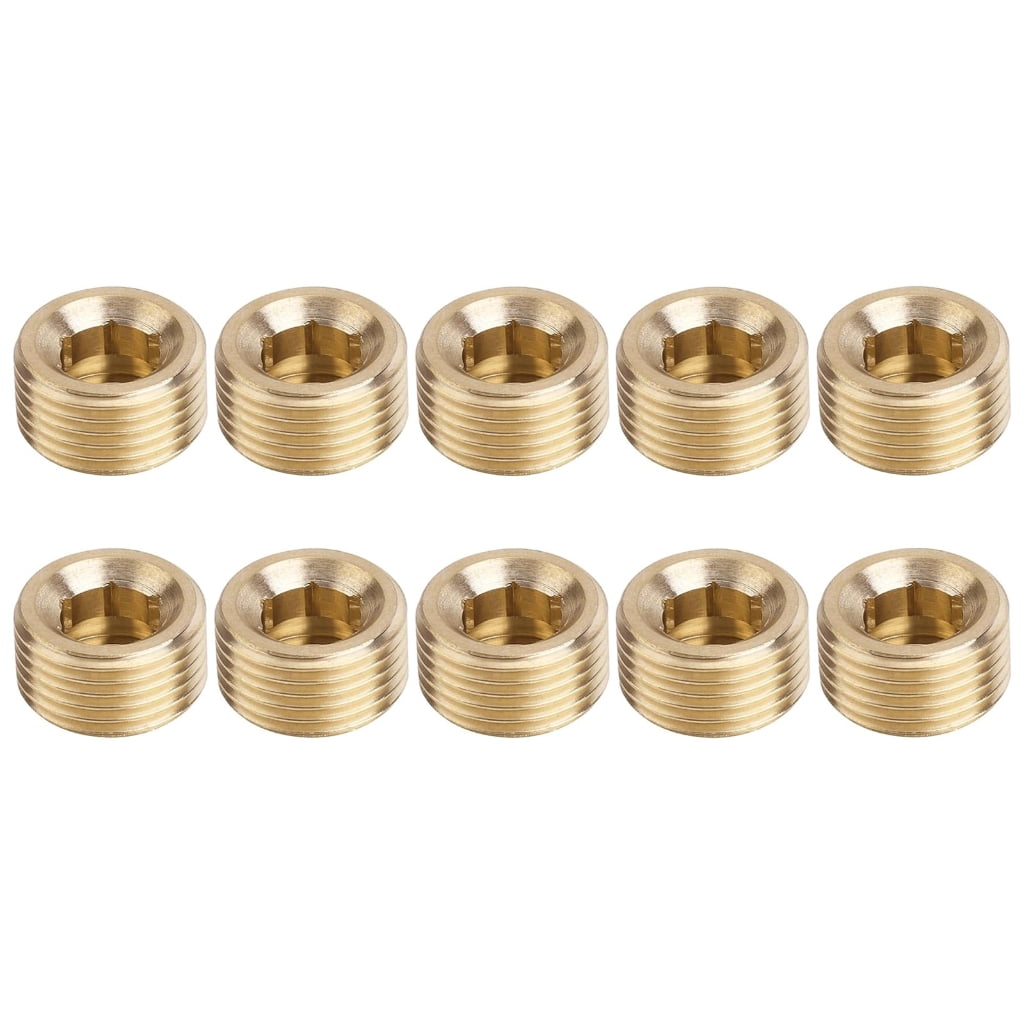 KCAHPAN 10Pieces Brass Hexgonal Pipe Plugs In Multiple Size for ...