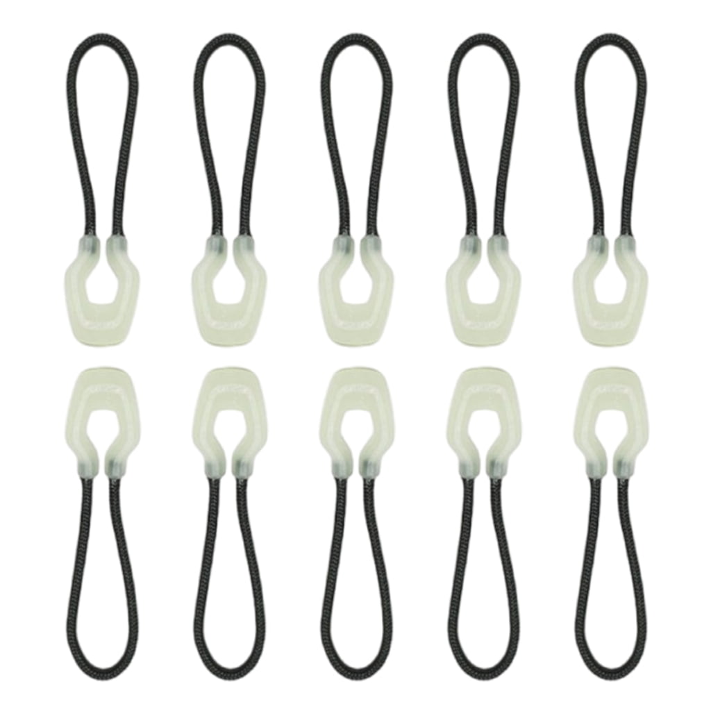 KCAHPAN 10lots Nylons Zippers Pull Rope Zippers Head Extension Cord ...