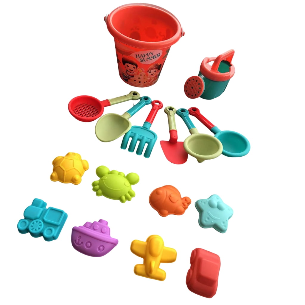KCAHPAN 14/16Piece Sand Toy Children Digging Toy with Bucket Rake ...