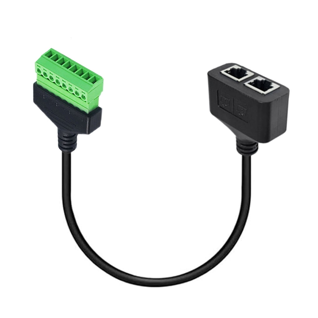 KCAHPAN 2 Port Ethernet Extender RJ45 Cat6 8P8C to 8Pin Terminal Screw ...
