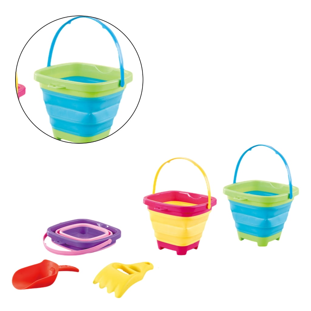 KCAHPAN 3PCS Sandcastle Rake Shovel Seaside Sand Toy Portable Foldable ...