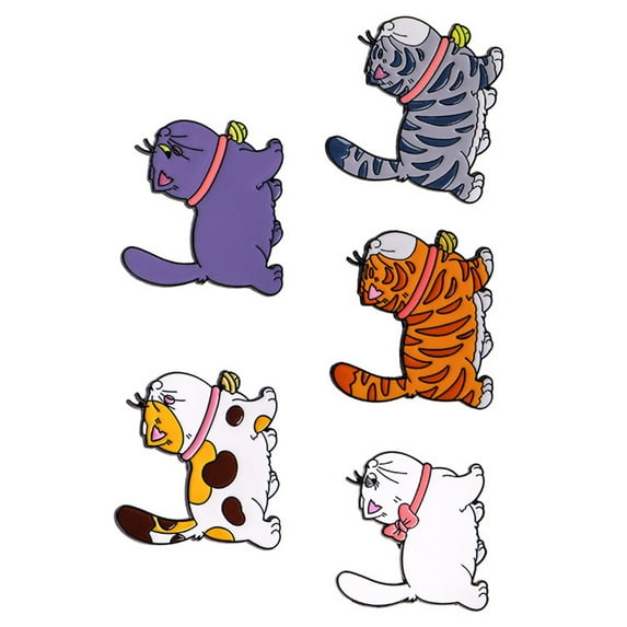 KCAHPAN 5PCS Cuteness Cats Brooch Adorable Pin Stylish Lapel Pin Alloy ...
