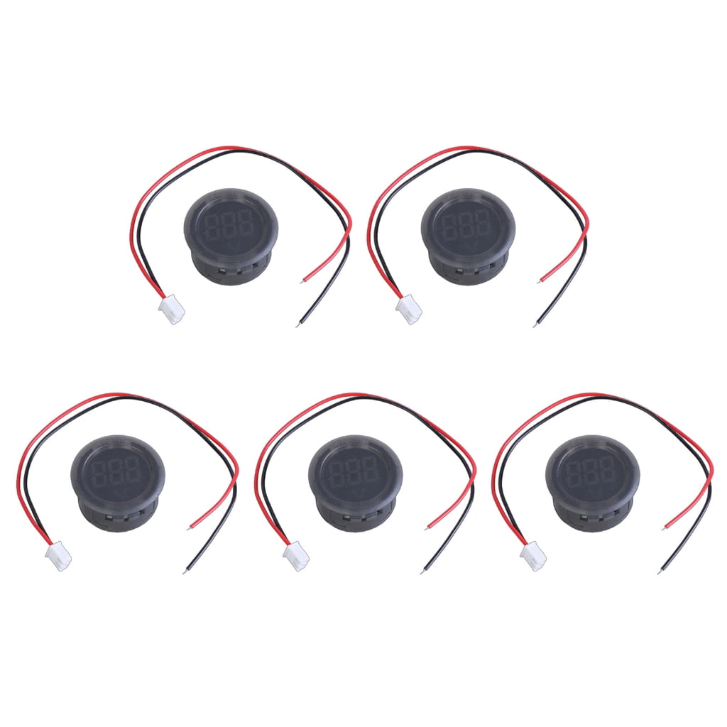 KCAHPAN 5pcs 3 Digit LED Battery Monitor Marine Vehicle Electrical ...