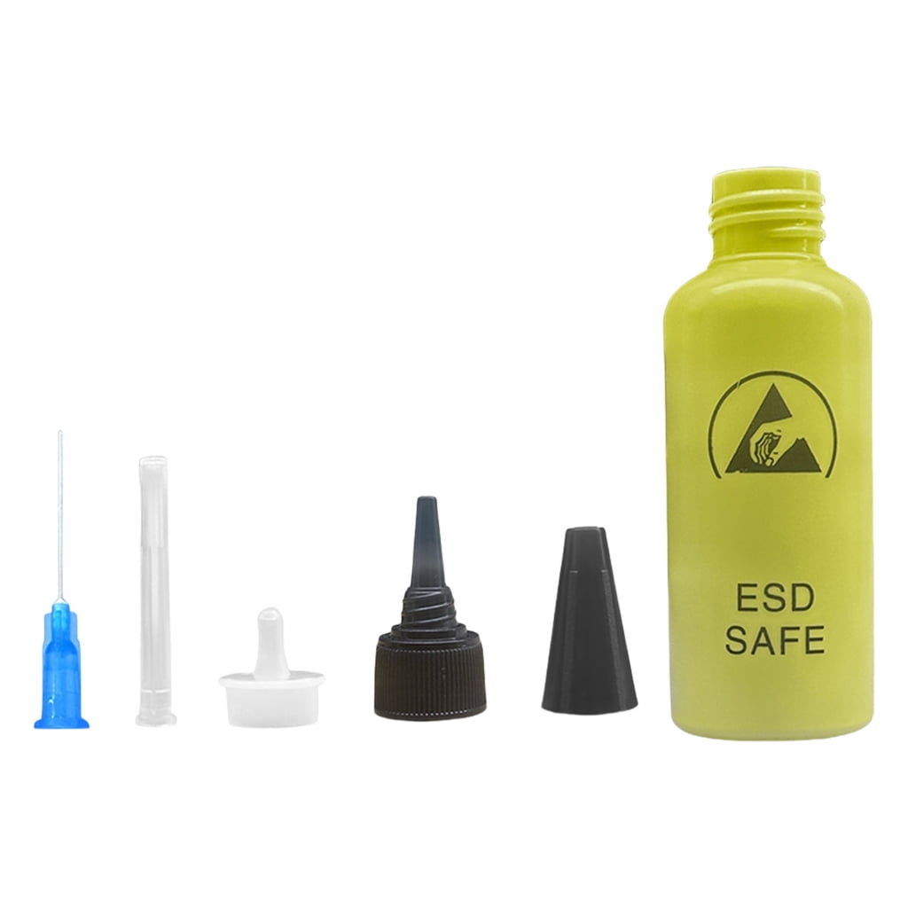 KCAHPAN 65ml ESD Anti Static Solvent Bottle with Needle Dispenser for ...